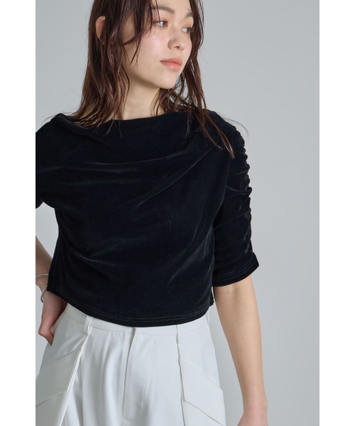 &. NOSTALGIA（ノスタルジア） tシャツ シアーベロアオフショルTシャツ レディース : ZOZOTOWN Yahoo!店 - 通販 - Yahoo!ショッピング