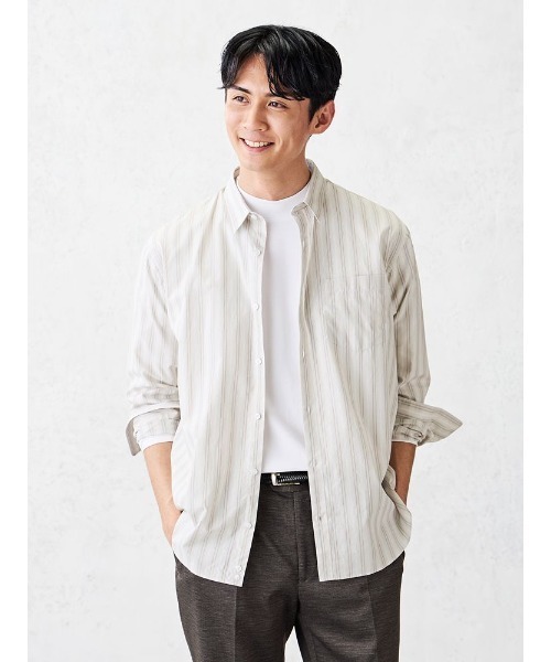 TRANS CONTINENTS フォーマル シャツ CONTINENTS マルチストライプ柄コットンシャツ ベージュ メンズ : ZOZOTOWN Yahoo!店 - 通販 - Yahoo ...