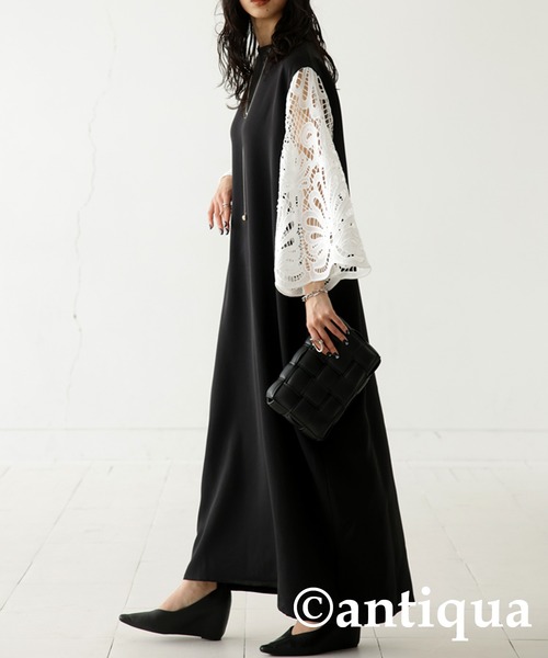 antiqua 「antiqua」 「patterntorso」7分袖ワンピース FREE ホワイト レディース : ZOZOTOWN Yahoo!店 - 通販 - Yahoo!ショッピング