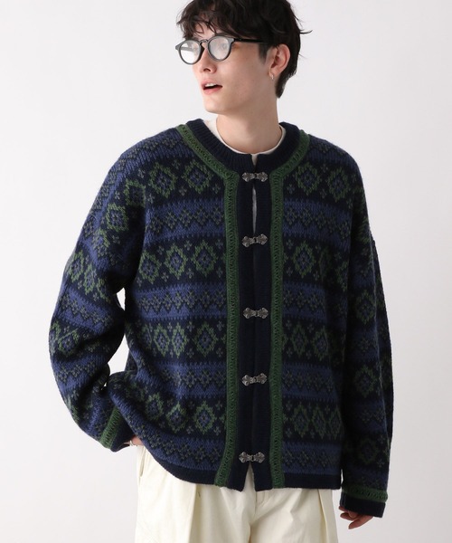 Yahoo!オークション - 「RAGEBLUE」 ニットカーディガン LARGE ブラッ...