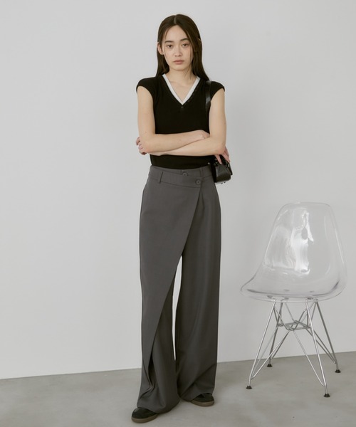 duei タンクトップ ノースリーブ Vネックレイヤードリブノースリーブトップス レディース : ZOZOTOWN Yahoo!店 - 通販 ...