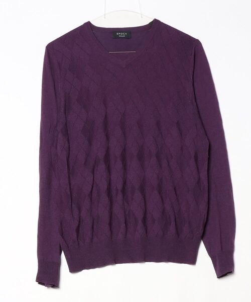 EPOCA UOMO 「EPOCA UOMO」 Vネックニット 46 パープル メンズ : ZOZOTOWN Yahoo!店 - 通販 - Yahoo!ショッピング