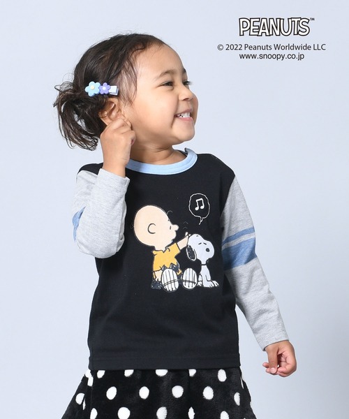 trois lapins kp tシャツ PEANUTS/スヌーピーコラボ 袖切替え長袖Tシャツ(90cm) キッズ 子供服 男の子 女の子 : ZOZOTOWN Yahoo!店 - 通販 ...