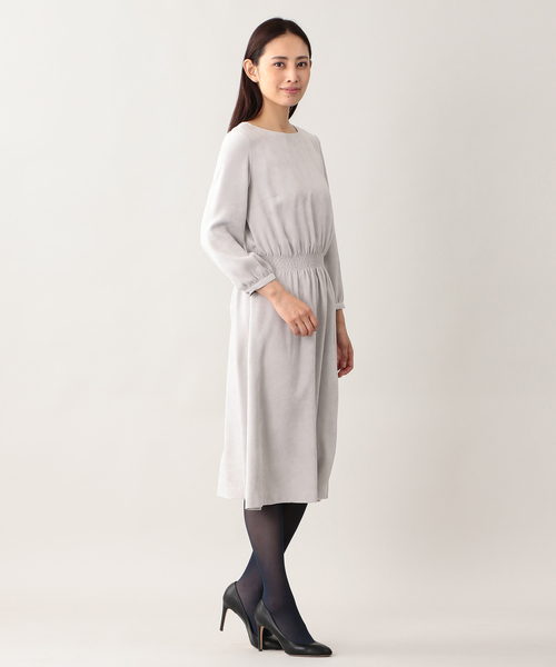 TRANS WORK 「TRANS WORK」 7分袖ワンピース 38 グレー レディース : ZOZOTOWN Yahoo!店 - 通販 - Yahoo!ショッピング