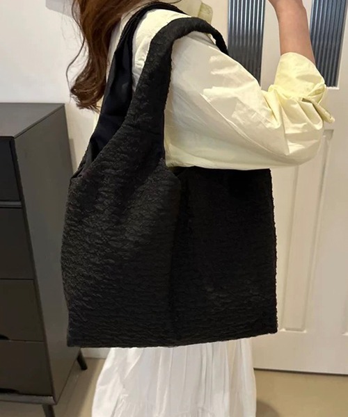 shopnikoniko トートバッグ A4 ふくれジャガード チュールレース パステルカラー レディース : ZOZOTOWN Yahoo!店 - 通販 - Yahoo!ショッピング