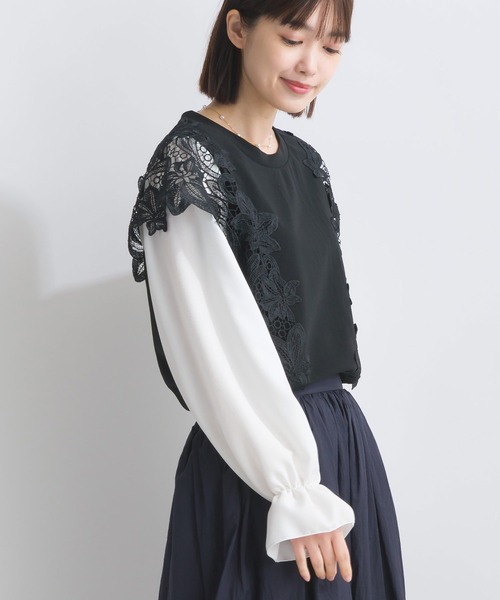 PICCIN tシャツ 「WEB限定」レースドッキングカットジョーゼットプルオーバー レディース : ZOZOTOWN Yahoo!店 - 通販 - Yahoo!ショッピング