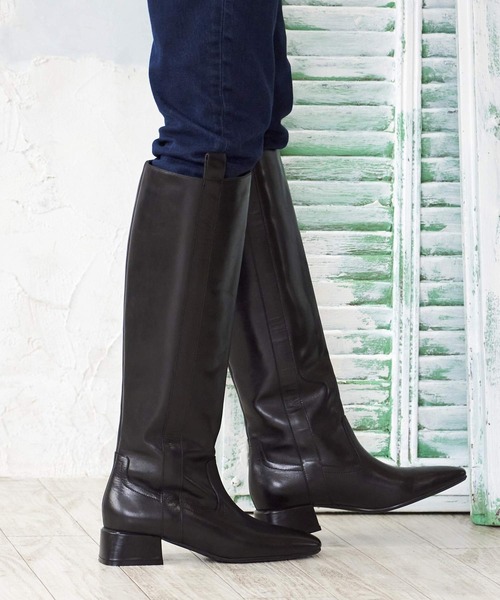 Yahoo!オークション - 「neue diffusion」 ロングブーツ 24.5cm ダーク...