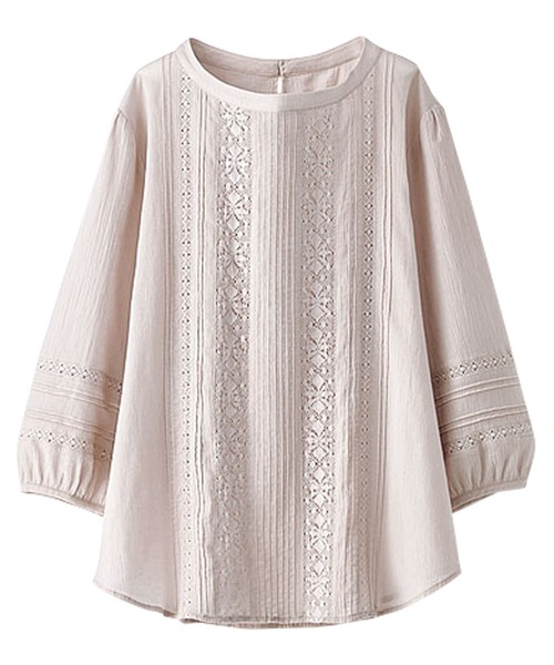 シャツ ブラウス ピンタック使いレース切替ブラウス : 52535010 : ZOZOTOWN Yahoo!店 - 通販 - Yahoo!ショッピング