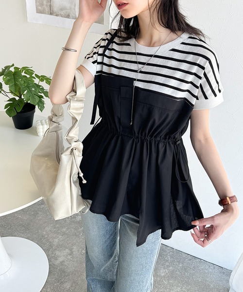 classicalelf tシャツ Tシャツ リラクシーでスッキリシルエット。アシメレイヤード風トップス レディース : ZOZOTOWN Yahoo!店 - 通販 - Yahoo!ショッピング