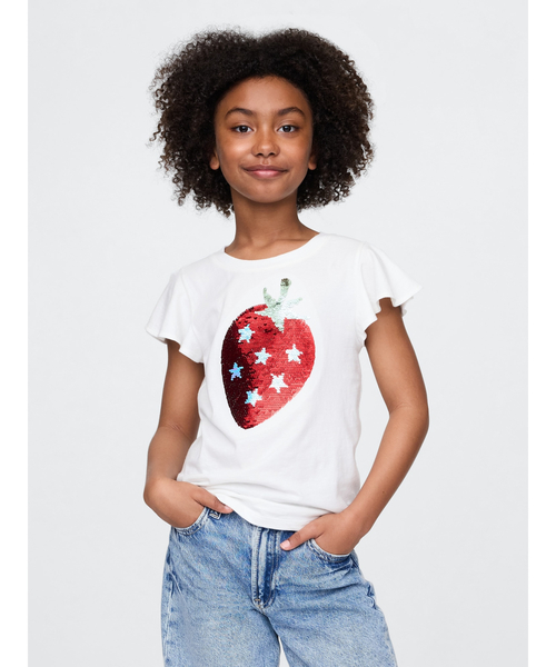 GAP tシャツ フリッピースパンコール グラフィックTシャツ (キッズ) キッズ 子供服 女の子 : ZOZOTOWN Yahoo!店 - 通販 - Yahoo!ショッピング