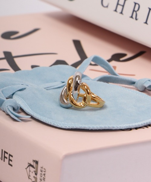 FUNALIVE（ファンアライブ） 指輪 リング JS SELECT RING シルバー＆ゴールドレトロデザインリング フリーサイズ メンズ ...