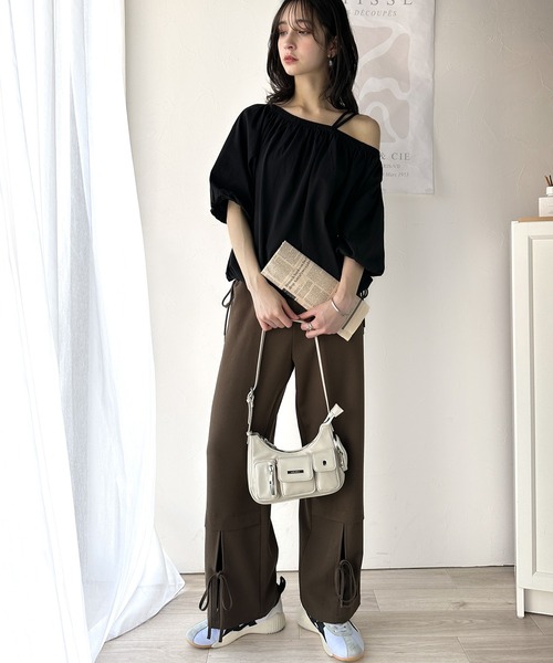 classicalelf シャツ ブラウス 抜け感たっぷりの旬顔。マルチway綿100％シルケット加工ギャザー使いバルーンシルエットアシメブラウス（半袖） レディース : ZOZOTOWN ...