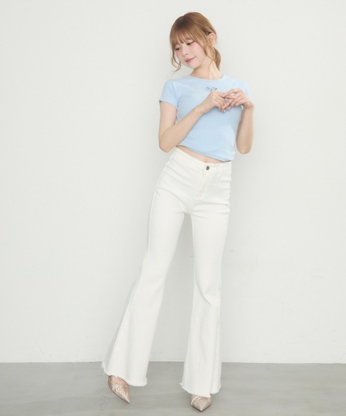 TITTY＆CO. ジーンズ デニム デニムパンツ バックリボンデニムパンツ レディース : ZOZOTOWN Yahoo!店 - 通販 - Yahoo!ショッピング