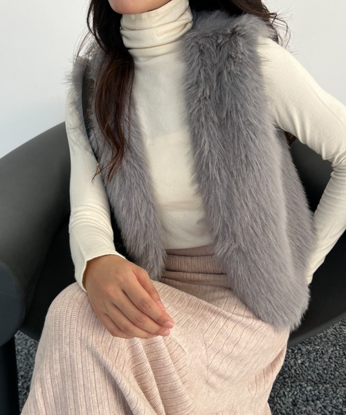 ECLIN（エクラン） ベスト FREE グレー レディース : ZOZOTOWN Yahoo!店 - 通販 - Yahoo!ショッピング