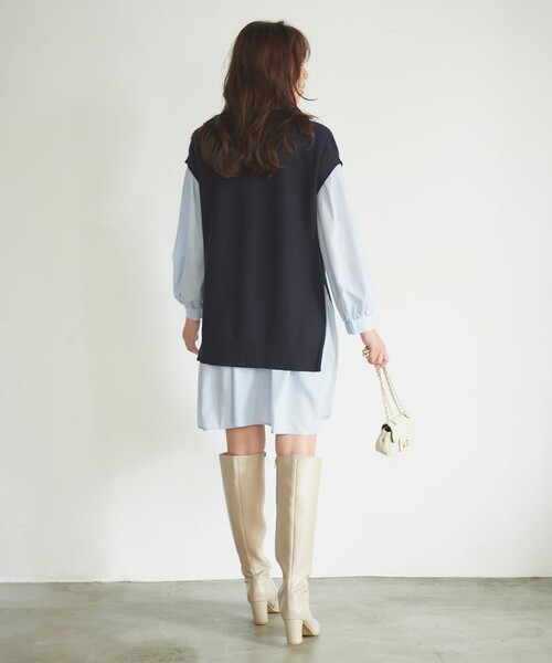 Feroux ワンピース 「セットアイテム」2WAYリボンタイ × ニット ベスト : ZOZOTOWN Yahoo!店 - 通販 - Yahoo!ショッピング