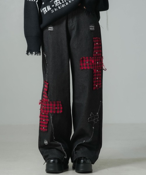 Diable baiser 「Diable baiser」 ダメージ加工デニムパンツ LARGE ブラック レディース : ZOZOTOWN Yahoo!店 - 通販 - Yahoo!ショッピング