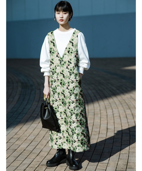 Yahoo!オークション - 「haco 」 サロペットスカート LARGE ブラック系...