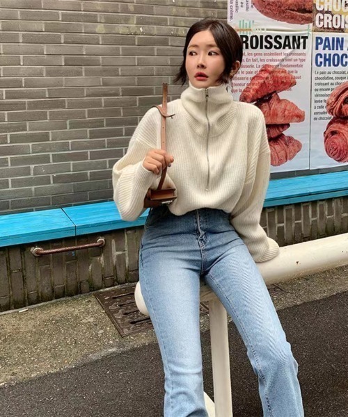 LYEON（リヨン） ニット ハーフZIPニットトップス : ZOZOTOWN Yahoo!店 - 通販 - Yahoo!ショッピング