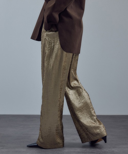 SALON adam et rope'（サロン アダム エ ロペ） パンツ サテンワイド