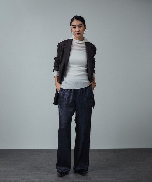 サロン アダム エ ロペ（SALON adam et rope’ ）/サテンワイドイージーパンツ SALON adam et rope'（サロン アダム エ ロペ） パンツ サテンワイド