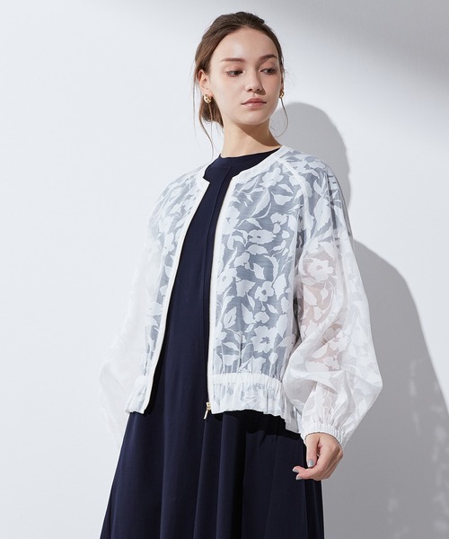 LE SOUK HOLIDAY ジャケット ノーカラージャケット オパールシアーブルゾン レディース : ZOZOTOWN Yahoo!店 - 通販 - Yahoo!ショッピング