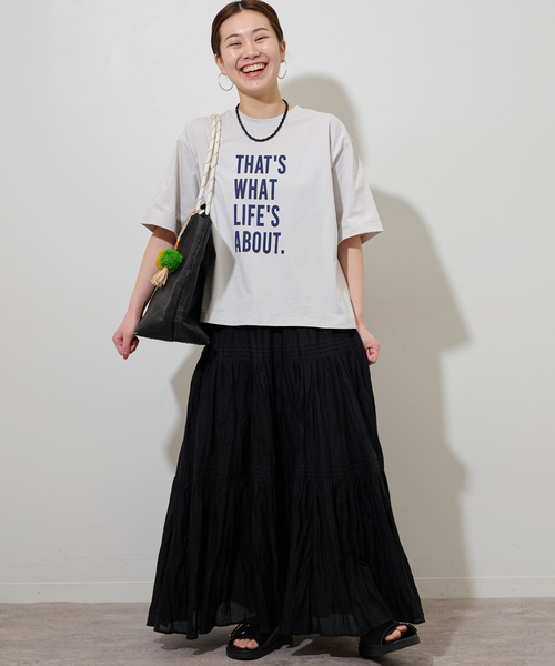 JOURNAL STANDARD relume tシャツ Tシャツ LIFE'S ABOUTプリントTEE レディース : ZOZOTOWN ...