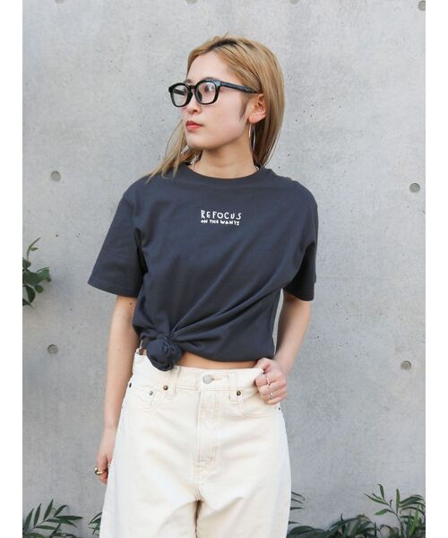 Ungrid tシャツ 「WEB限定」ワンポイントエンブロイダリーロゴTee レディース : ZOZOTOWN Yahoo!店 - 通販 - Yahoo!ショッピング