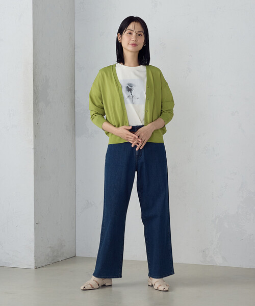 COMME CA ISM カーディガン 「ウォッシャブル・UVカット」ベーシック サマーニットカーディガン レディース : ZOZOTOWN ...