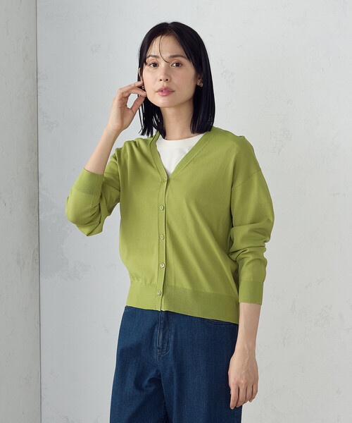 COMME CA ISM カーディガン 「ウォッシャブル・UVカット」ベーシック サマーニットカーディガン レディース : ZOZOTOWN ...