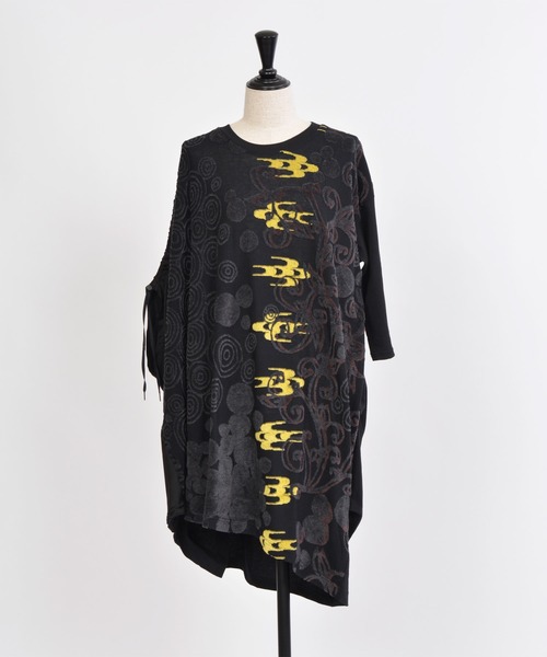 gomme 「gomme」 7分袖カットソー MEDIUM ブラック レディース : ZOZOTOWN Yahoo!店 - 通販 - Yahoo!ショッピング