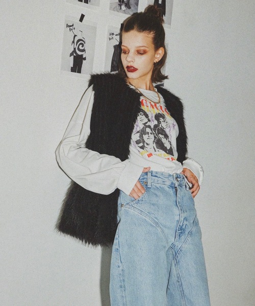 Yahoo!オークション - 「SHAGGIE」 ベスト FREE ベージュ レディース