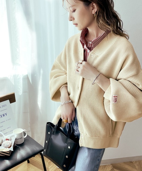 ジャケット ブルゾン 《JaVaジャバ コラボ》新触感！軽量ワッフルニットカーディガン :65886026:ZOZOTOWN Yahoo!店 - 通販 - Yahoo!ショッピング