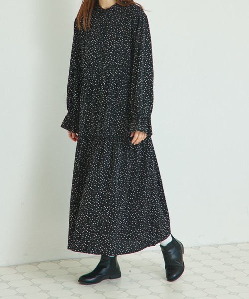 Yahoo!オークション - 「pairmanon」 長袖ワンピース FREE ブラック レ...