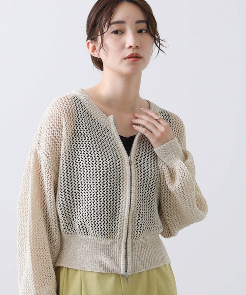 Gready Brilliant（グレディブリリアン） カーディガン ラメメッシュZIPカーディガン レディース : ZOZOTOWN ...