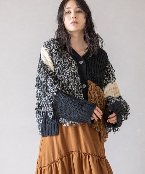 オズモーシス（OSMOSIS）/2WAY切替ニットカーディガン OSMOSIS（オズモーシス） カーディガン 2WAY切替ニットカーディガン