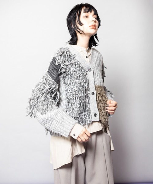 OSMOSIS（オズモーシス） カーディガン 2WAY切替ニットカーディガン