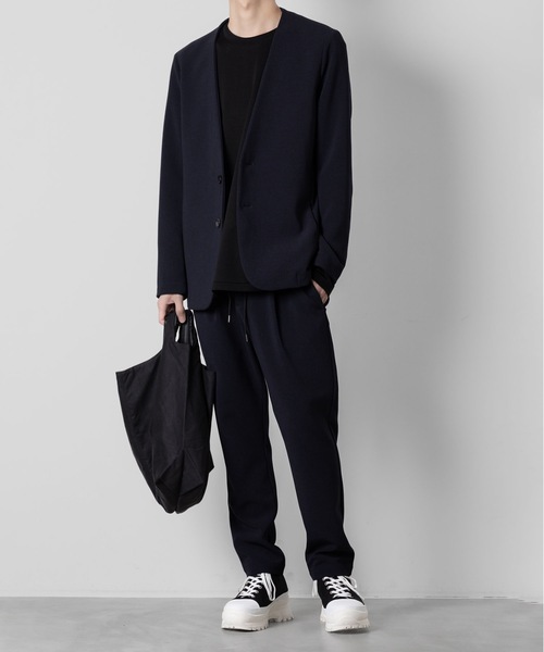 ジャケット ノーカラージャケット ストレッチダブルクロス カラーレスジャケット / PE STRETCH DOUBLE CLOTH COLLARLES :76393029:ZOZOTOWN ...