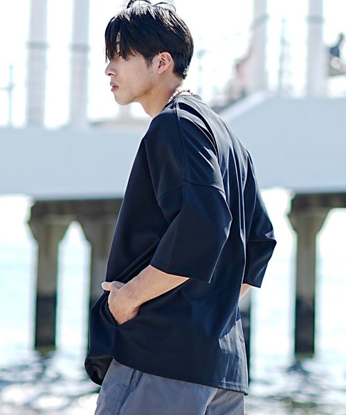 ラッシュガード メンズ 「ムラサキスポーツ限定」FILA/フィラ 半袖ラッシュガード オーバーサーズ ポケット付き 水陸両用 UVケア ...