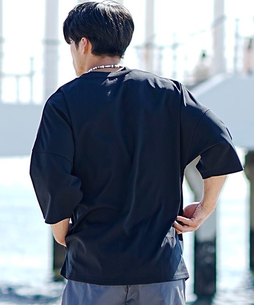 ラッシュガード メンズ 「ムラサキスポーツ限定」FILA/フィラ 半袖ラッシュガード オーバーサーズ ポケット付き 水陸両用 UVケア ...