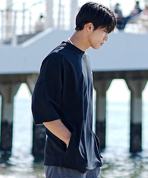 ラッシュガード メンズ 「ムラサキスポーツ限定」FILA/フィラ 半袖ラッシュガード オーバーサーズ ポケット付き 水陸両用 UVケア ...