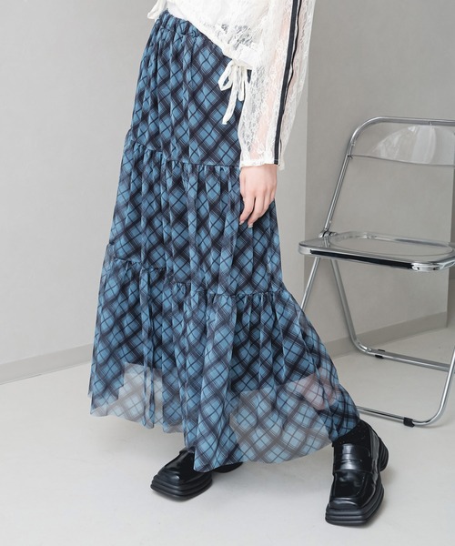 HALEY PESCA スカート PESCA/チェックバイヤス ティアードロングスカート : ZOZOTOWN Yahoo!店 - 通販 - Yahoo!ショッピング