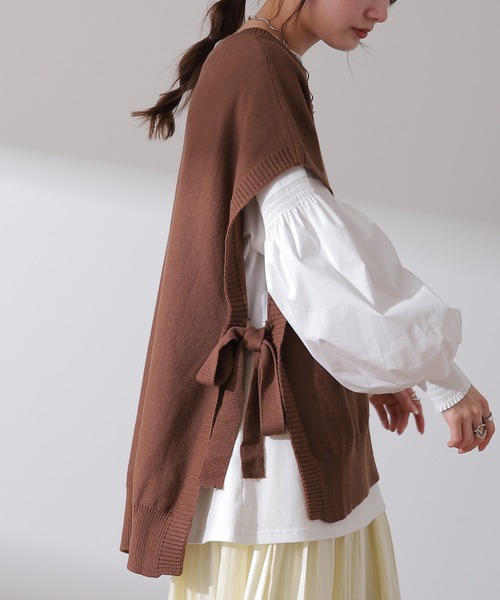 HUG.U 「HUG.U」 ノースリーブニット FREE チョコ レディース : ZOZOTOWN Yahoo!店 - 通販 - Yahoo!ショッピング