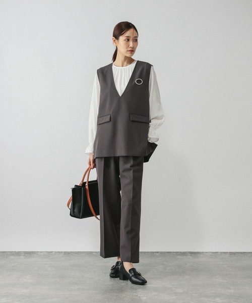 GLOBAL WORK（グローバルワーク） パンツドレス ストレッチベスト
