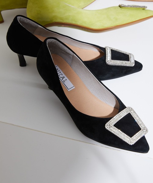 NICAL パンプス 「本革」「NICAL」スクエアバックルビジューパンプス/44110 : ZOZOTOWN Yahoo!店 - 通販 - Yahoo!ショッピング