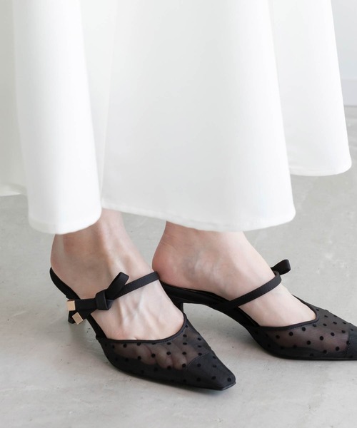 RANDA（ランダ） パンプス ミニリボンミュールパンプス : ZOZOTOWN Yahoo!店 - 通販 - Yahoo!ショッピング
