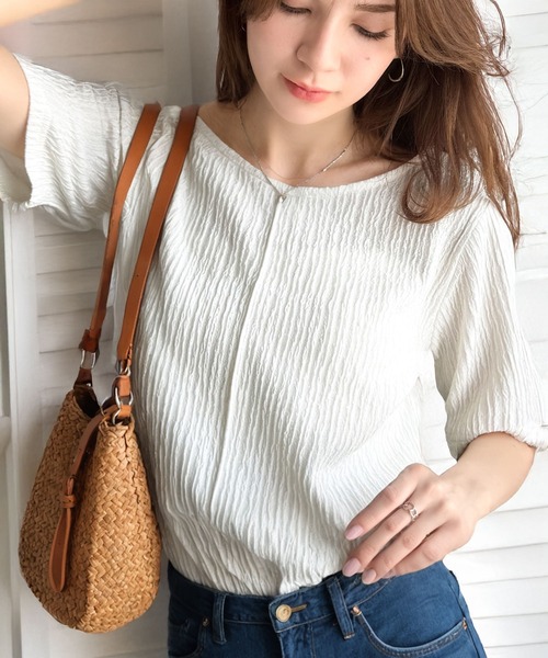 classicalelf tシャツ 抜け感が大人の魅力♪前後2wayバックオープンジャガードトップス（半袖） レディース : ZOZOTOWN Yahoo!店 - 通販 - Yahoo!ショッピング