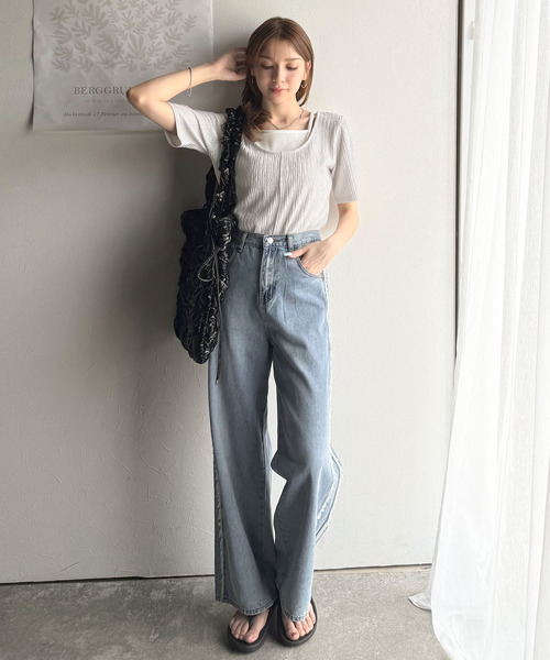 classicalelf tシャツ 抜け感＆二の腕カバーの優等生。前後2wayジャガードトップス（半袖） レディース : ZOZOTOWN Yahoo!店 - 通販 - Yahoo!ショッピング