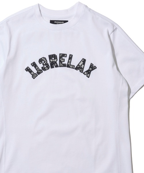 1PIU1UGUALE3 RELAX 「1piu1uguale3 RELAX」 半袖Tシャツ X-LARGE ホワイト メンズ ...