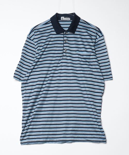 LANVIN 「LANVIN」 ボーダー柄半袖シャツ L ブルー メンズ : ZOZOTOWN Yahoo!店 - 通販 - Yahoo!ショッピング