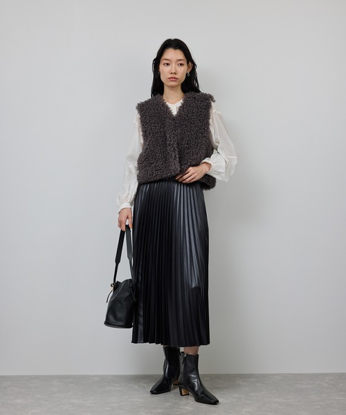 ROPE'（ロペ） スカート シャイニープリーツスカート/イージーケア